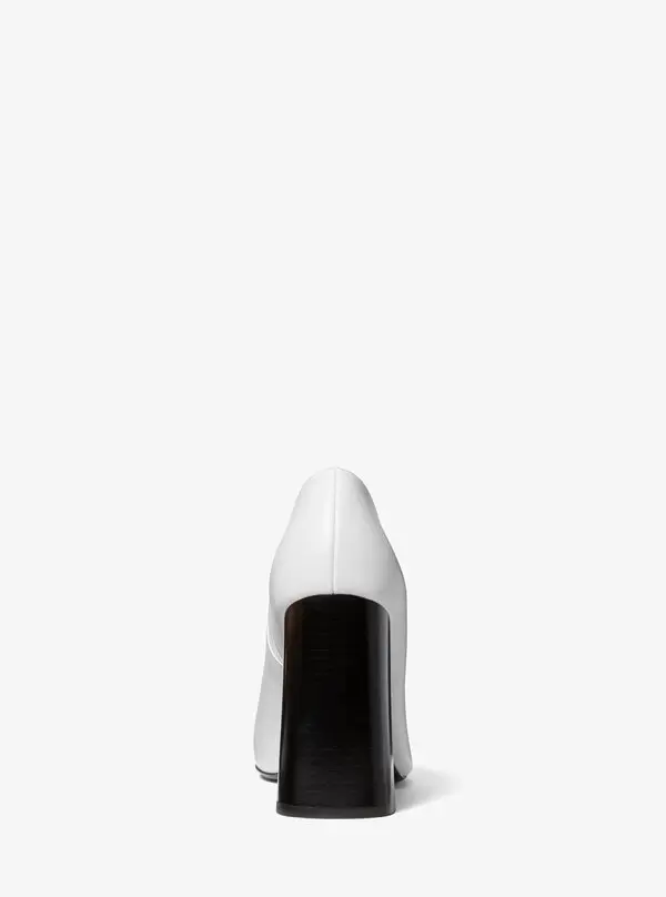 Michael Kors Sofia High Throat Leather Pump - White