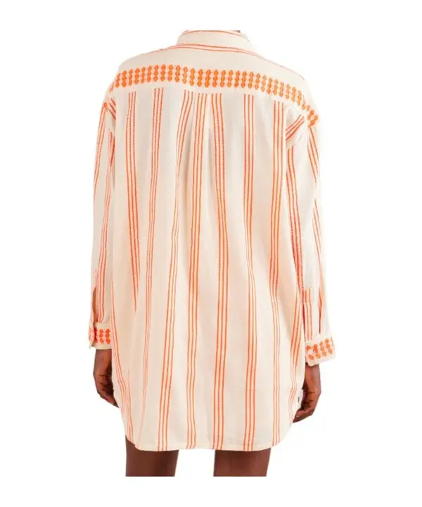 LEMLEM Orangewhite Striped Longsleeve Shirt
