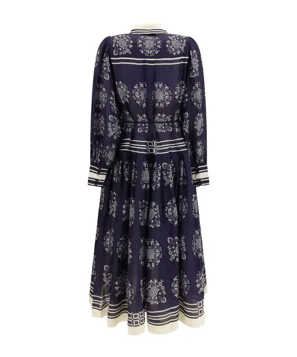 ALEMAIS Banderra Floral Midi Shirt Dress