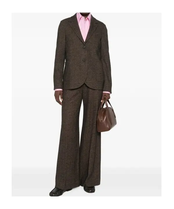 Harris Wharf London Single-breasted Herringbone Knit Blazer