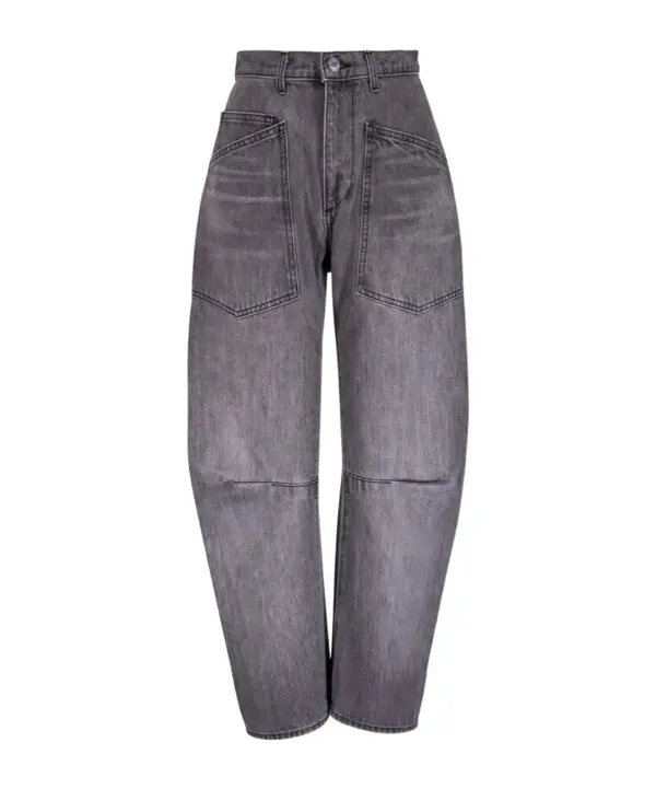NILI LOTAN Faded Patch-pocket Jeans