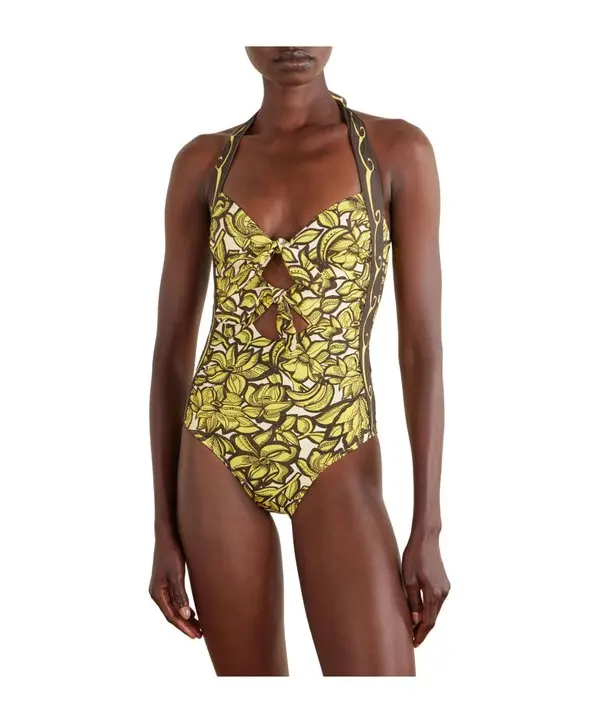 ALEMAIS Mona Printed Swimsuit - Green