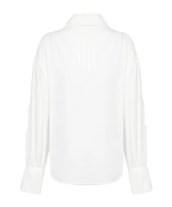 Patrizia Pepe Lace Panel Long Sleeve Top
