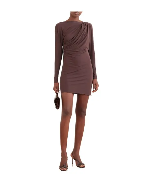Alex Perry Open-back Draped Jersey Mini Dress