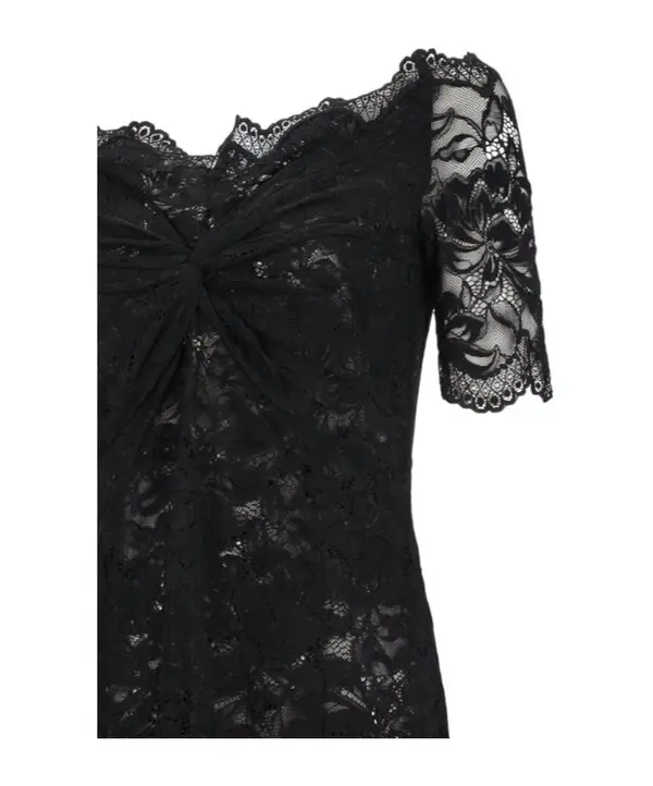 Rabanne Floral Lace Bardot Maxi Dress