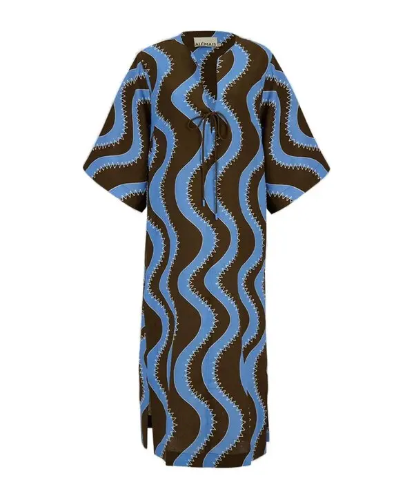 ALEMAIS Wave Printed Frankie Midi Dress