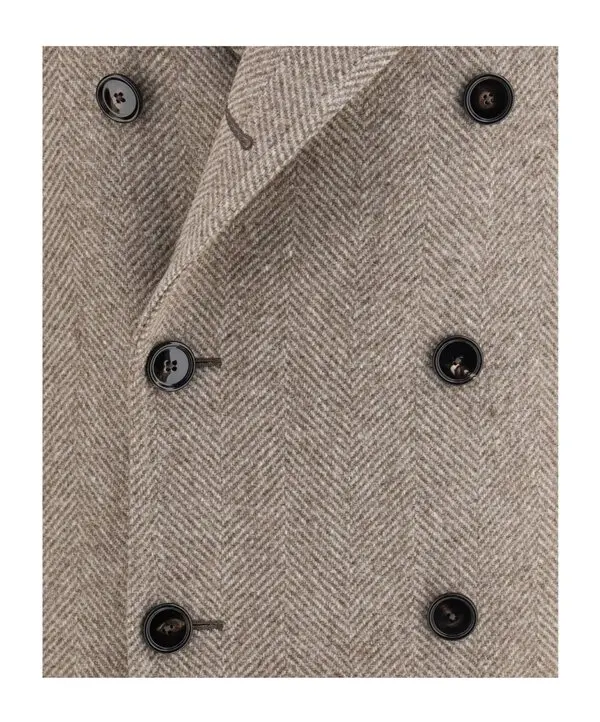 Tagliatore Chevron Double-breasted Coat