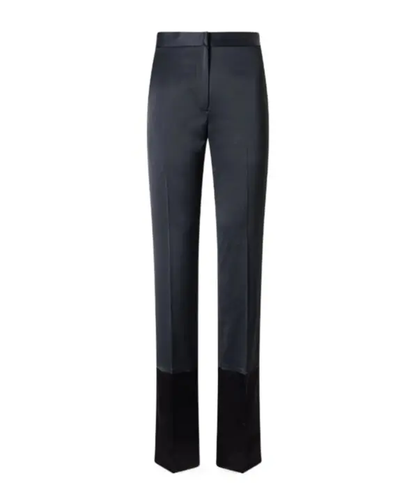 Sharon Wauchob Paneled Satin Straight-leg Pants