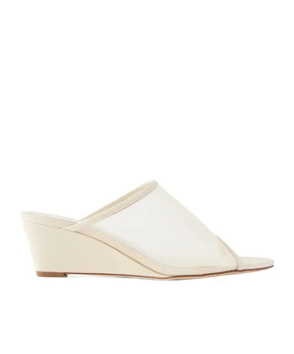 AeydĒ Suzanne Leather-trimmed Mesh Sandals - No