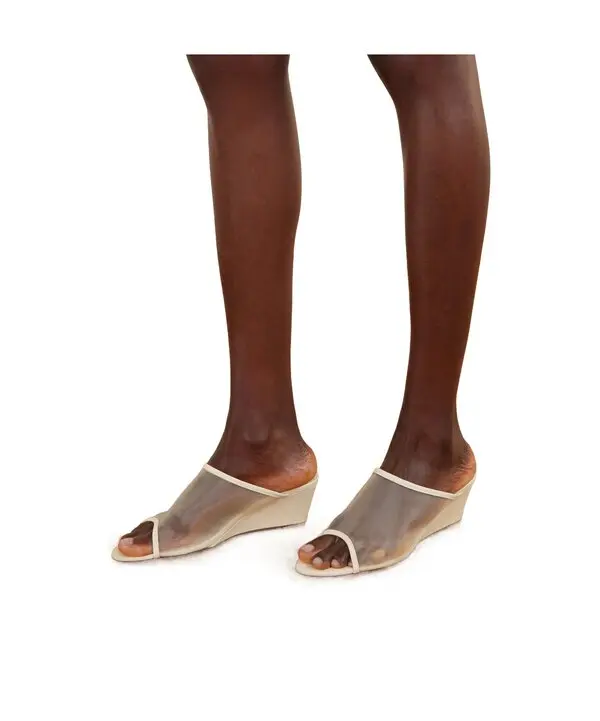 AeydĒ Suzanne Leather-trimmed Mesh Sandals - No