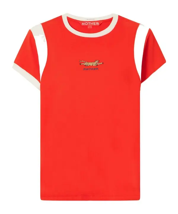 MOTHER Embroidered Cotton-jersey T-shirt - No
