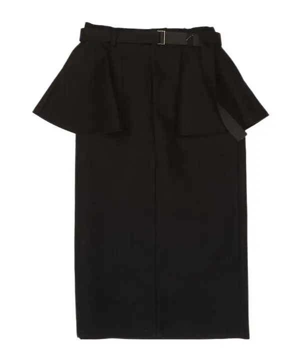 Sacai Belted Skirt - Black