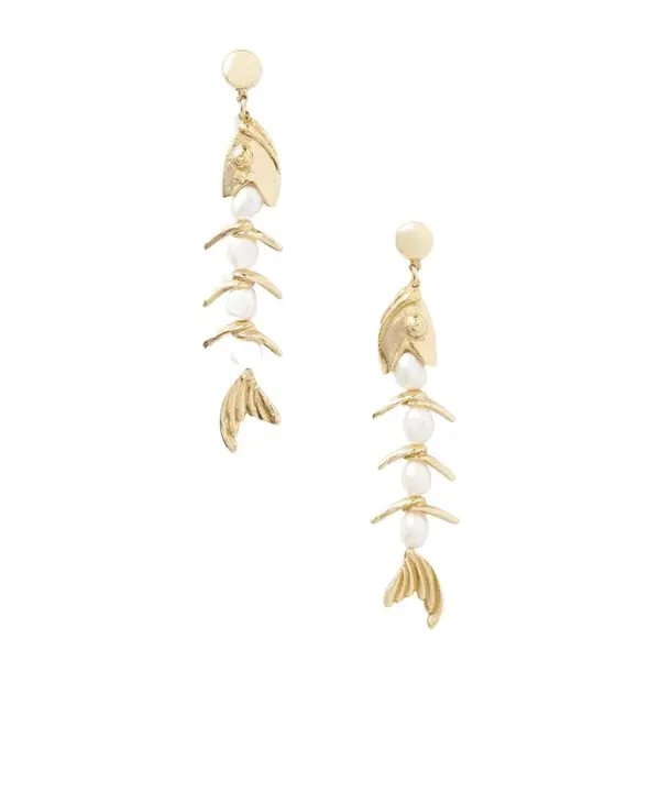 ALEMAIS Calypso Pearl Drop Earrings - Yellow