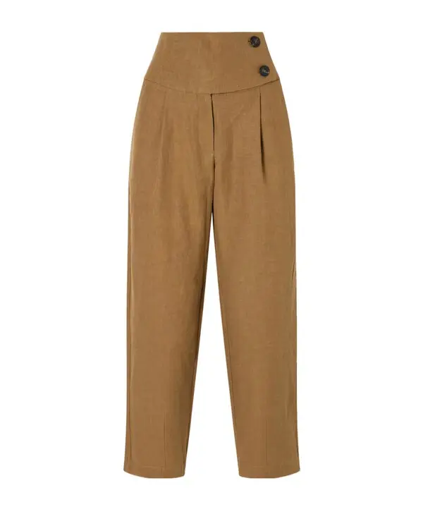 Le Kasha High-waist Linen Trousers