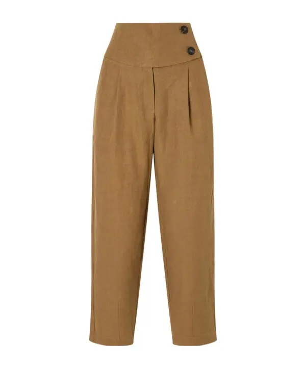 Le Kasha High-waist Linen Trousers - No