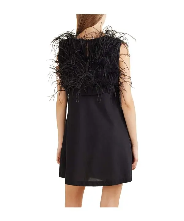 Sharon Wauchob Feather-trimmed Silk Tank - No