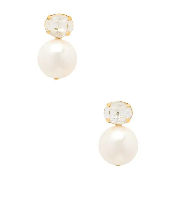 JENNIFER BEHR Nina Crystal And Pearl Earrings - No