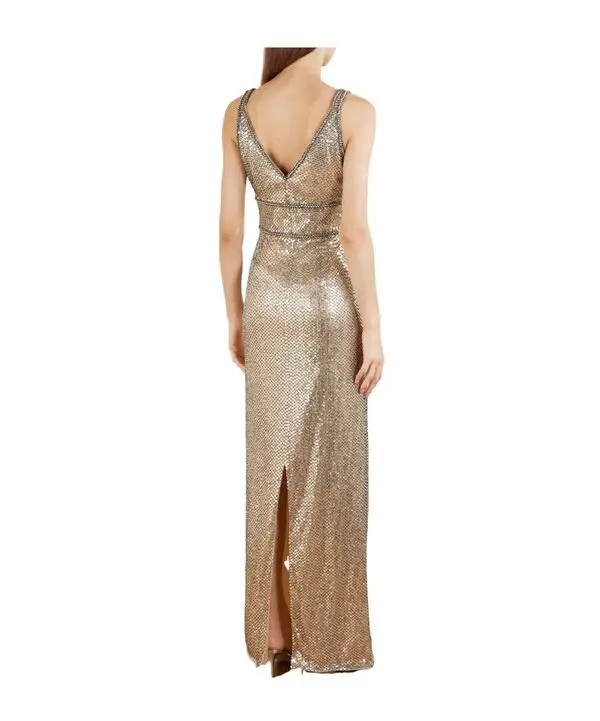 Jenny Packham Crystal-embellished Sequin Tulle Gown - Nude