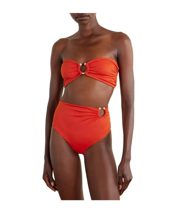Johanna Ortiz Embellished High-waist Bikini Bottoms - No