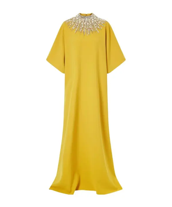 Jenny Packham Dessert Blossom Crystal-embellished Crepe Gown - No