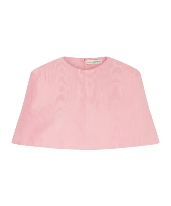 EMILIA WICKSTEAD Jacquard Cropped Cape Jacket
