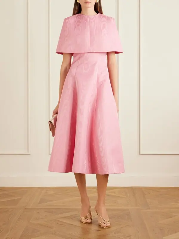 EMILIA WICKSTEAD Jacquard Cropped Cape Jacket