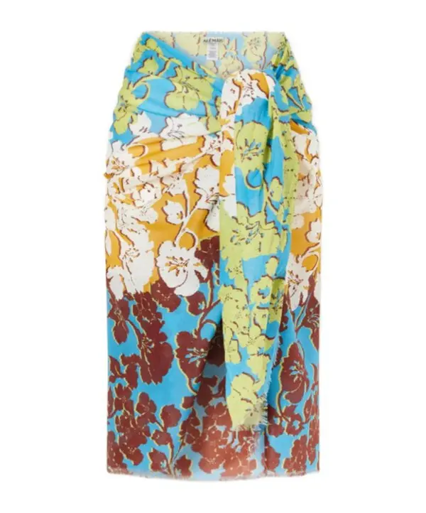 ALEMAIS Splice Printed Organic Cotton-voile Pareo - Multicolor