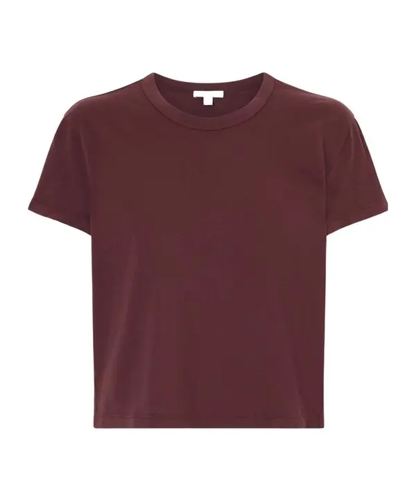 JAMES PERSE Burgundy Cropped Tshirt