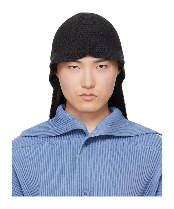Issey Miyake Crocheted Fisherman's Hat - Black