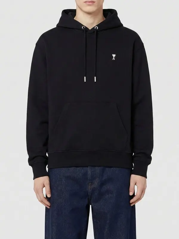 AMI Paris Embroidered Logo Hoodie