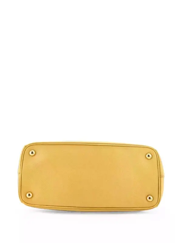 Prada Double Zip Lux Saffiano Leather Small Tote Bag