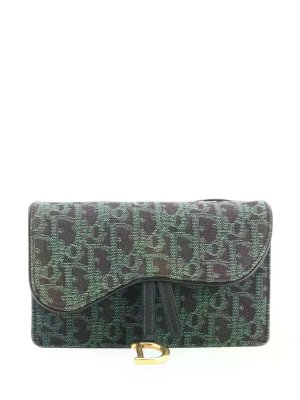 Dior Saddle Rectangular Oblique Canvas Belt Bag - Green