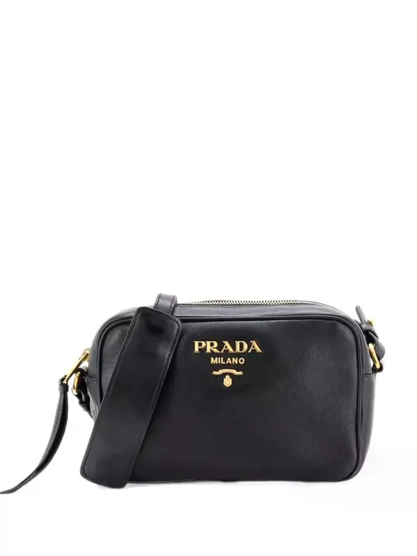 Prada Camera Bag Soft Calf Small Crossbody Bag - Black