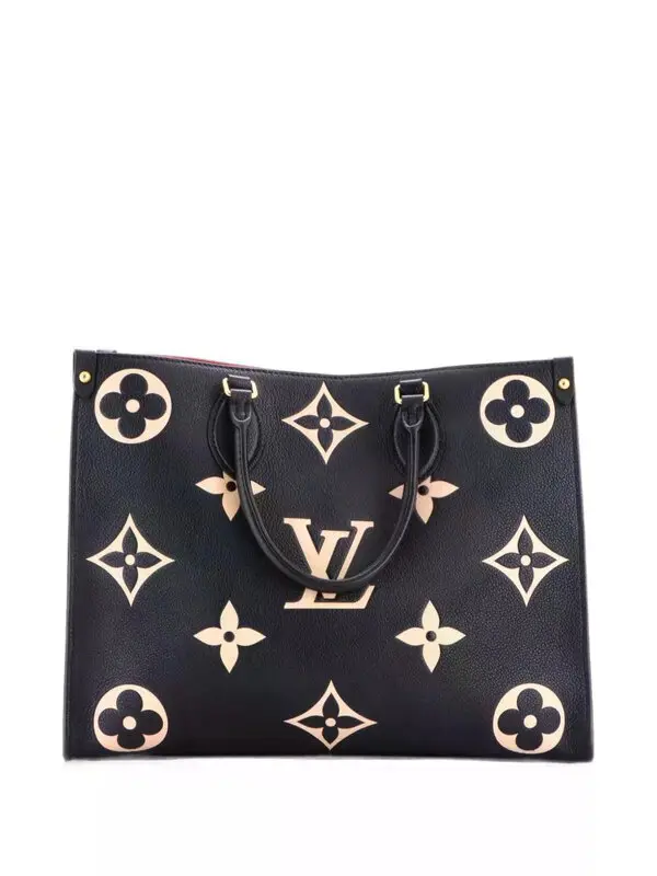 LOUIS VUITTON Onthego Tote Bicolor Monogram Empreinte Giant Mm Shoulder Bag - Black
