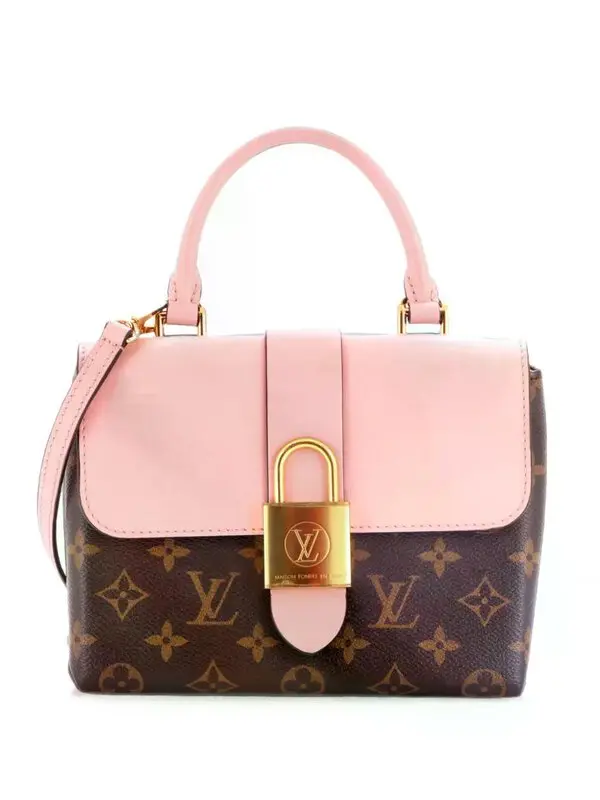 LOUIS VUITTON Locky Handbag Monogram Canvas With Leather Bb Satchel - Pink
