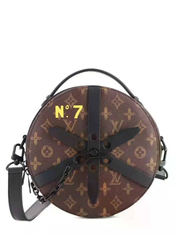 LOUIS VUITTON Monogram Canvas Wheel Box Bag No.7 Trunk L'oeil Crossbody - Brown