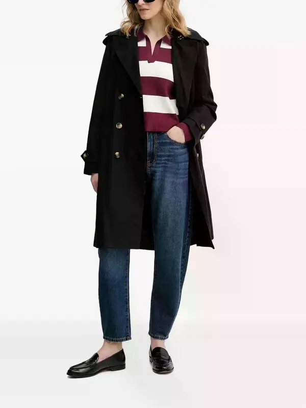 Sisley Double-breasted Belted Trench Coat