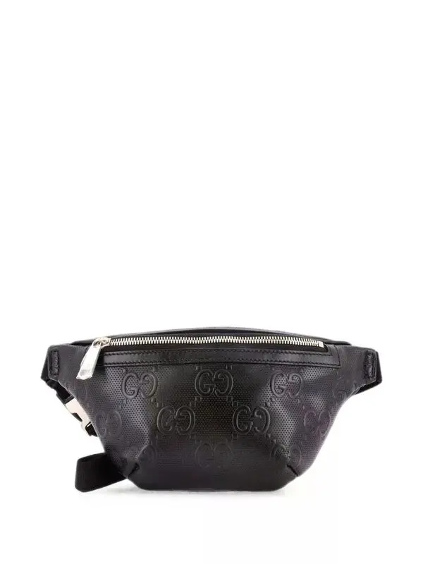 Gucci Gg Embossed Perforated Leather Small Belt Bag