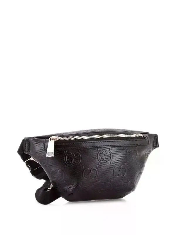 Gucci Gg Embossed Perforated Leather Small Belt Bag