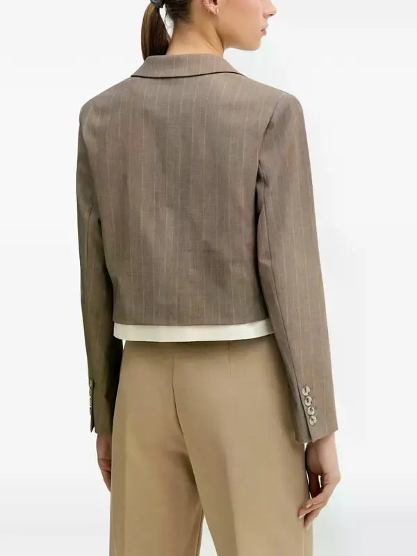 Sisley Pinstripe-pattern Cropped Blazer