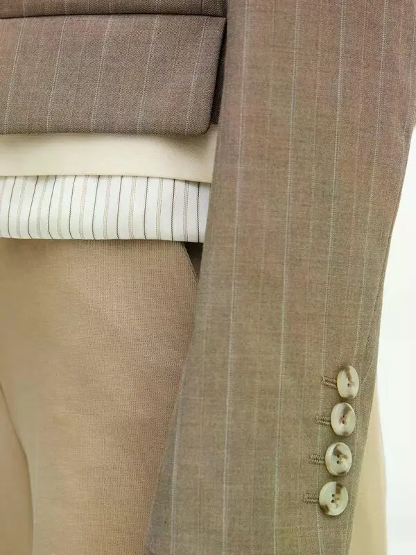 Sisley Pinstripe-pattern Cropped Blazer