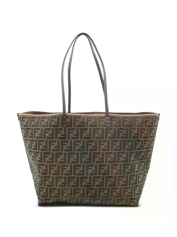 Fendi Large Roll Reversible Tote Bag - Brown