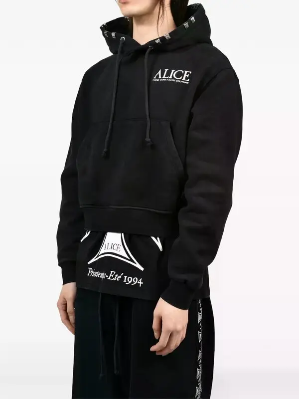 N.HOOLYWOOD Layered Logo-print Hoodie