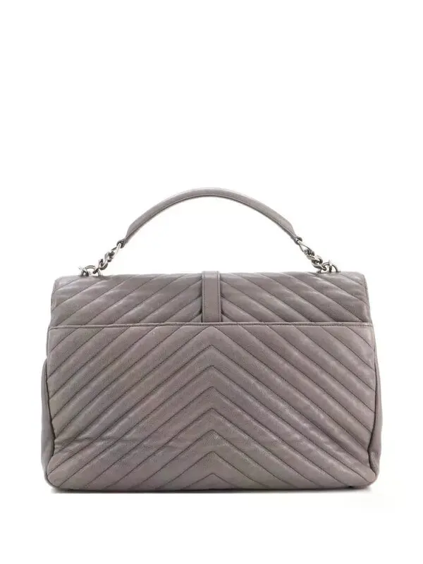 Saint Laurent Classic Monogram College Bag - Grey