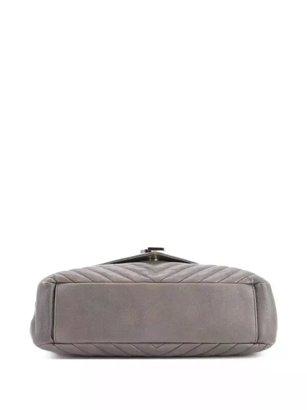 Saint Laurent Classic Monogram College Bag - Grey