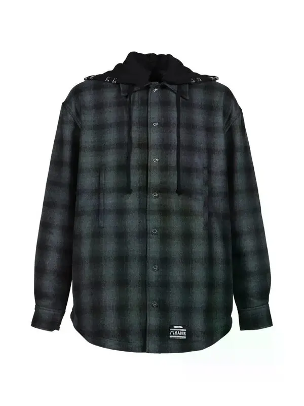 ALICE HOLLYWOOD Oversize Hooded Flannel Shirt Jacket
