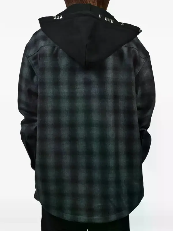 ALICE HOLLYWOOD Oversize Hooded Flannel Shirt Jacket