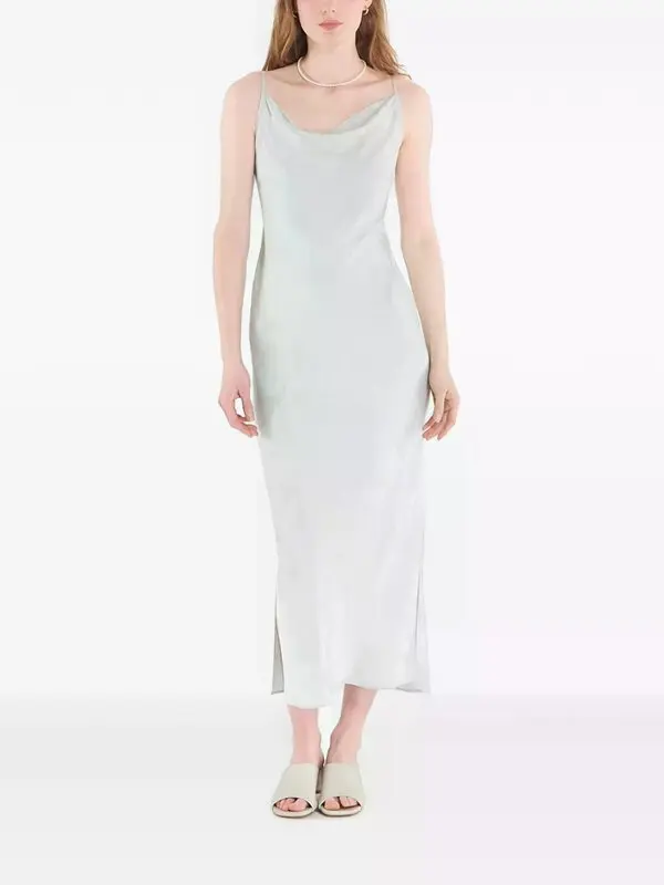 Calvin Klein Jacquard-pattern Cowl-neck Midi Dress