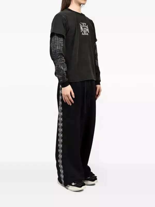 N.HOOLYWOOD Moto Logo-print T-shirt - Black