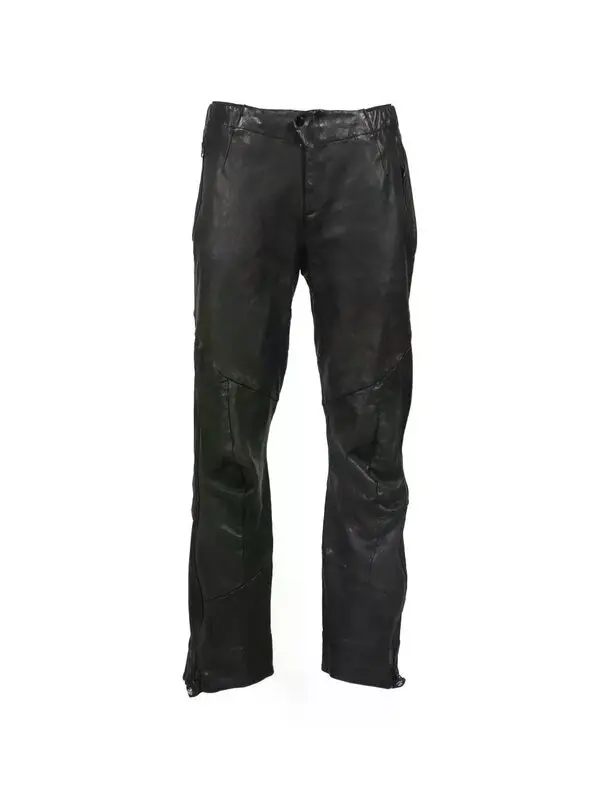 NO BISHOP NO KING Arc Leather Trousers